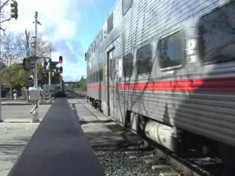 Caltrain - Mountain View Train Station, Feb 2010 - YouTube