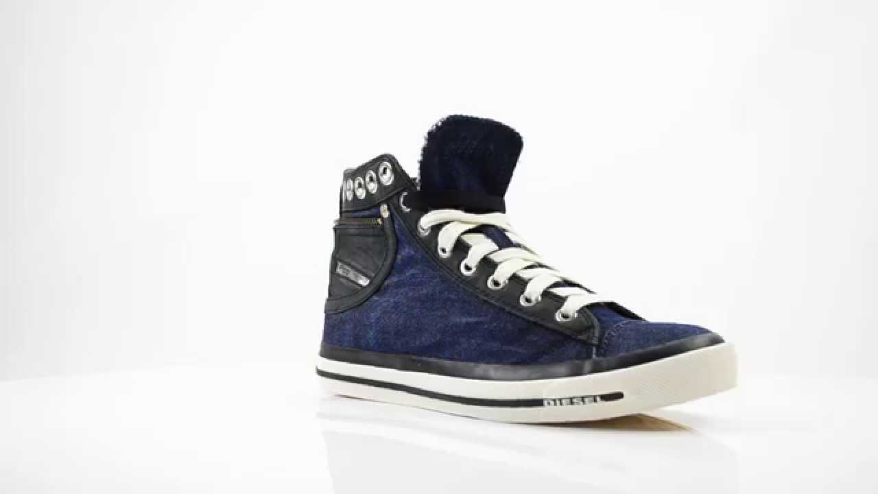 DIESEL MAGNETE EXPOSURE IV DENIM DAMES SCHOENEN - BLAUW | FW15 - YouTube