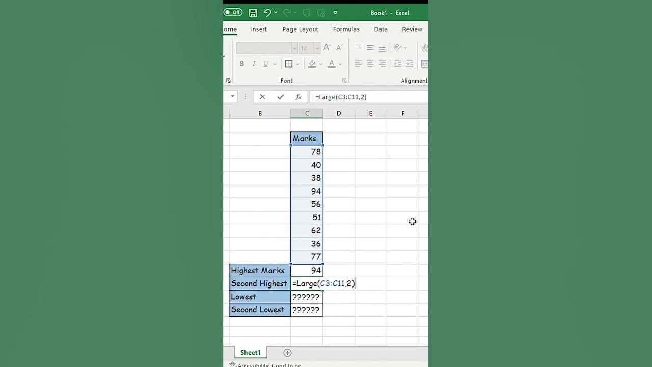 How To Find 2nd Highest And 2nd Lowest Number In Excel YouTube how-to-find-2nd-highest-and-2nd-lowest-number-in-excel-youtube