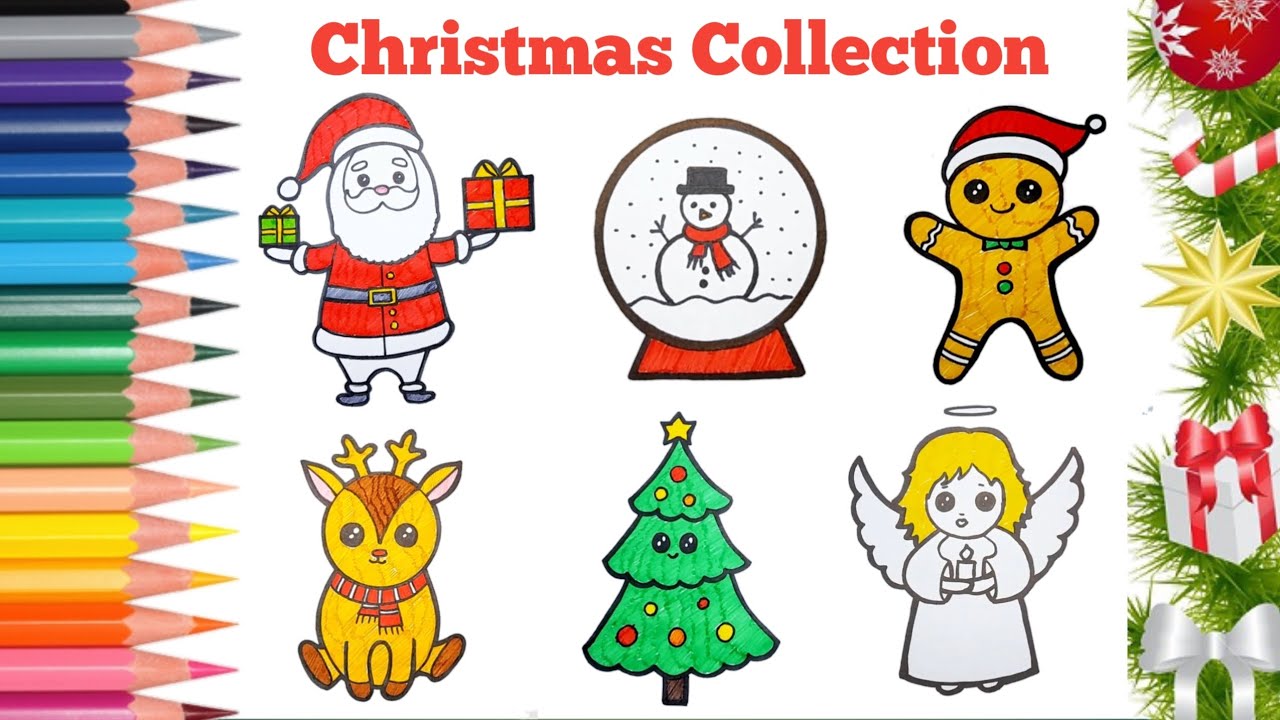 How To Draw Christmas Stuff 🎄 ️ | Christmas Drawing Ideas | Christmas ...