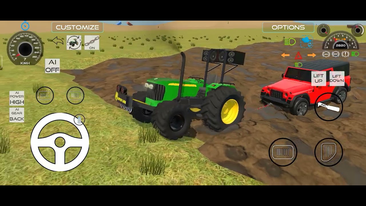 indian vehicle game new update 🎮💔🚨Jhon deere Tochan King 👑 Thar 😱 - YouTube