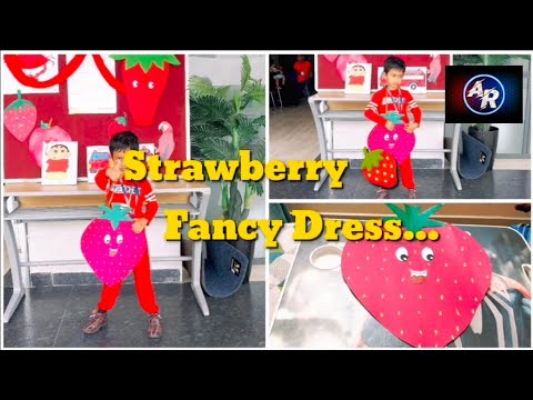 How To Make Strawberry Fancy Dress Using Chart For Kids/Colourdays ...