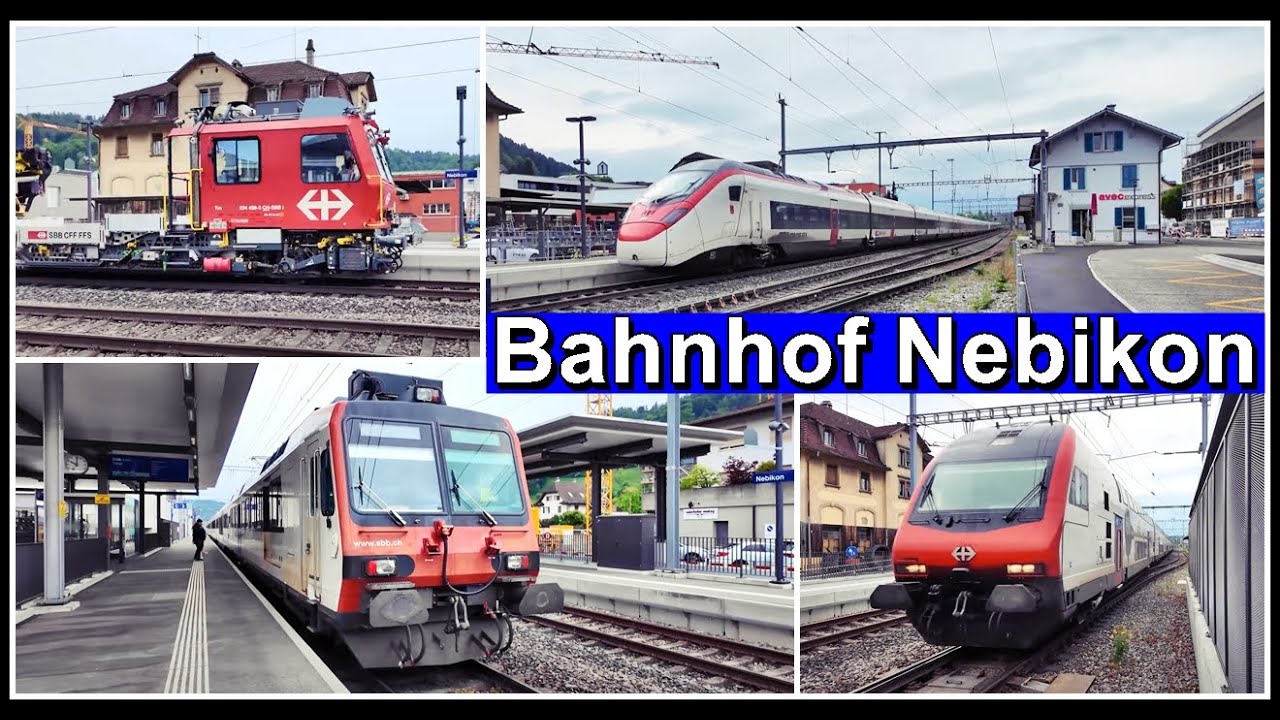 Zugsichtungen beim kleinen Bahnhof Nebikon im Kanton Luzern - YouTube