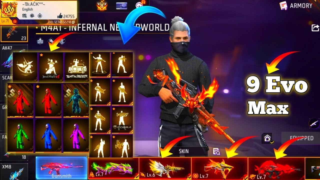 9 Evo Max Free Fire Video Collection 🔥 Free Fire Hip Hop Bundle Video ...
