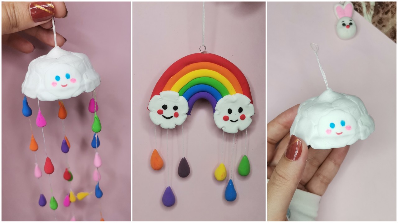2 Rainy day craft and activity for kids | DIY Super Clay Wall Hanging ...