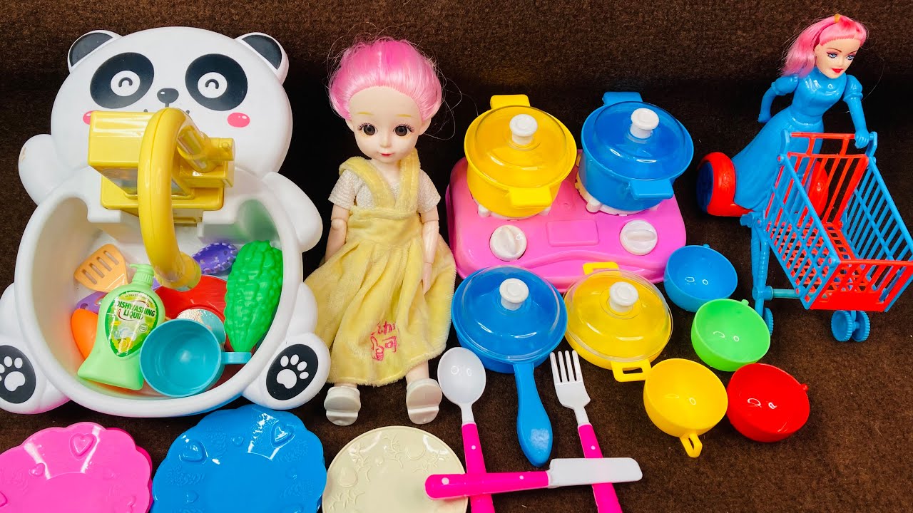 3 minutes satisfying with unboxing kitchen with panda sink || toyflix ...