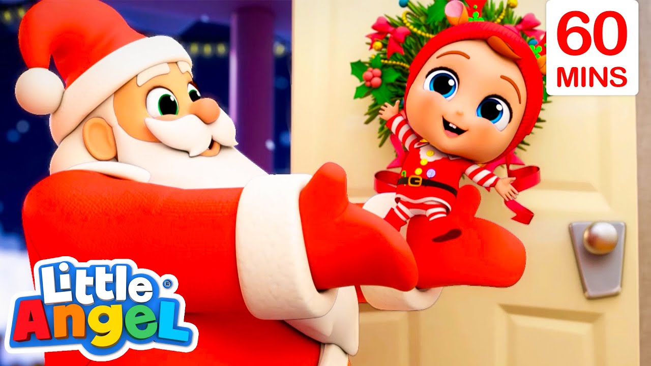 Santa's at the Door! | 1 Hour of Holiday Nursery Rhymes for kids ...