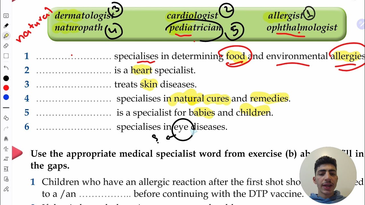 vocabulary Unit 3 medical words - YouTube