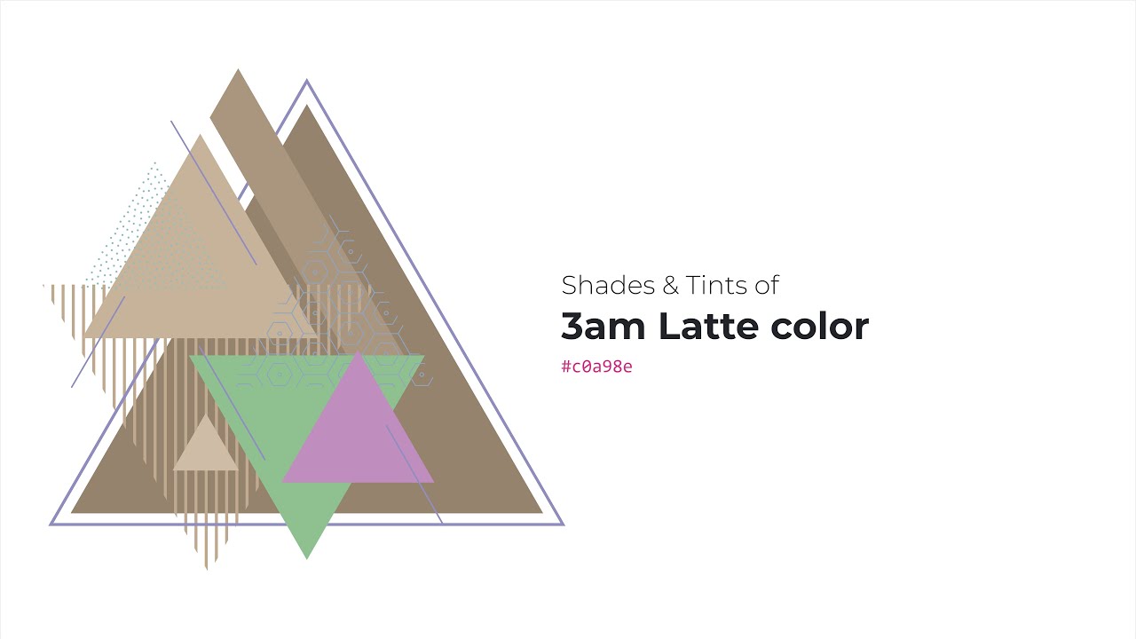 Shades & Tints of 3am Latte color #c0a98e A Cool Yellow color - YouTube