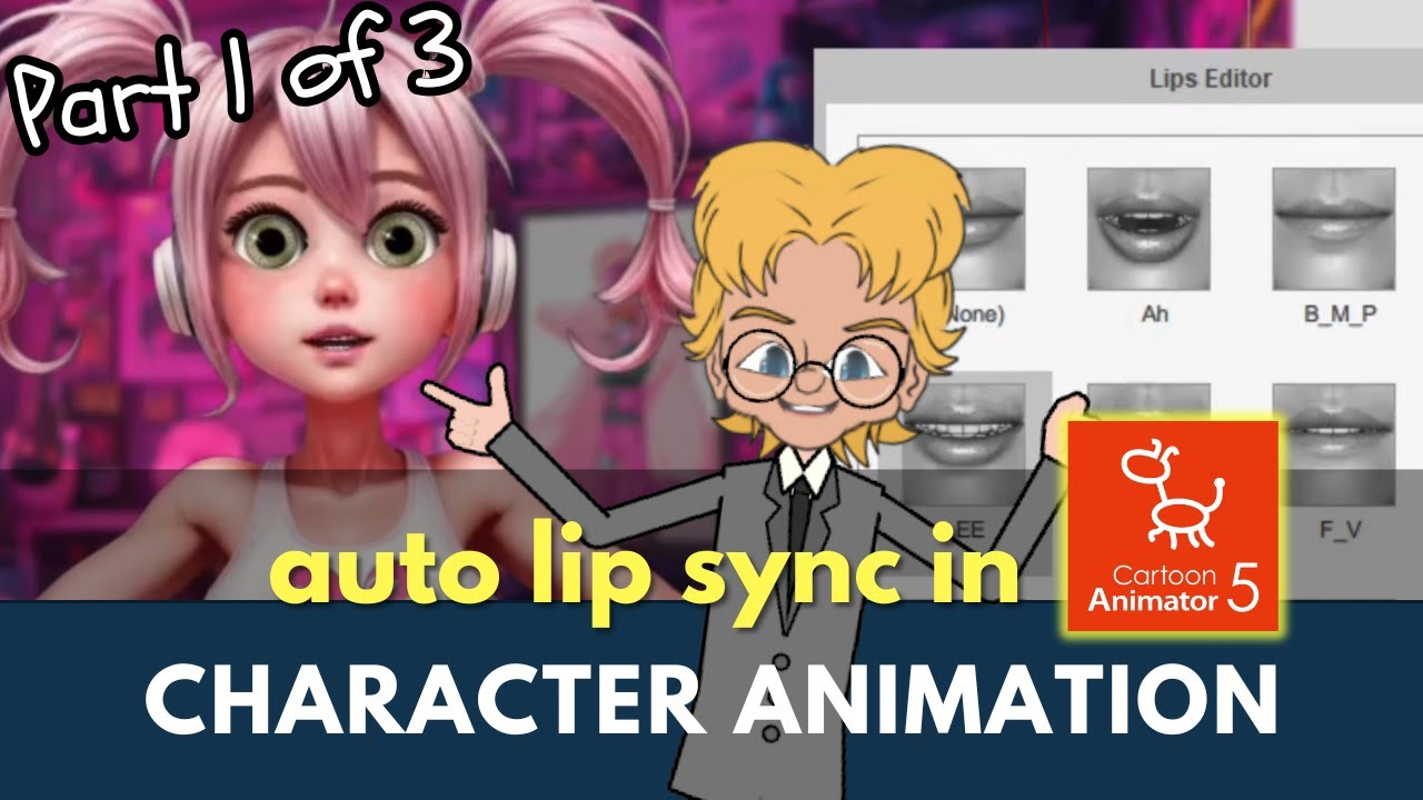 Master Cartoon Animator 5: Character Animation (1 of 3) - Auto Lip Sync ...