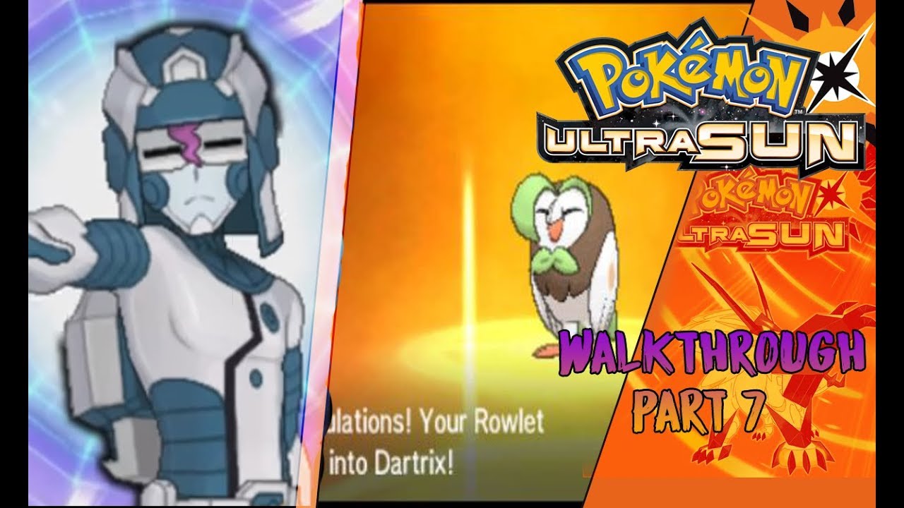 Pokemon Ultra Sun and Moon Walkthrough Part 9 [Rowlet Evolves to ...