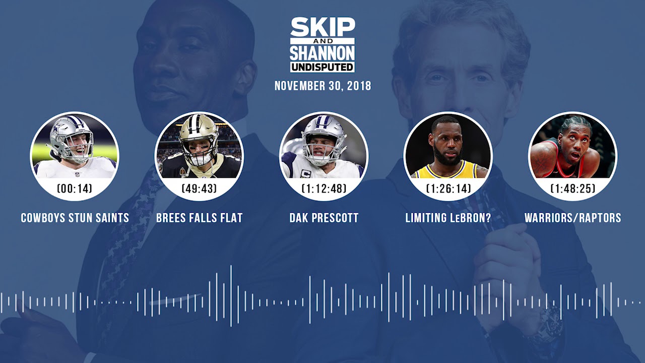 UNDISPUTED Audio Podcast (11.30.18) with Skip Bayless, Shannon Sharpe ...