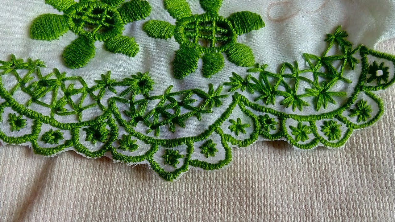 #embroiderydesign#cutwork Cutwork hand embroidery design - YouTube