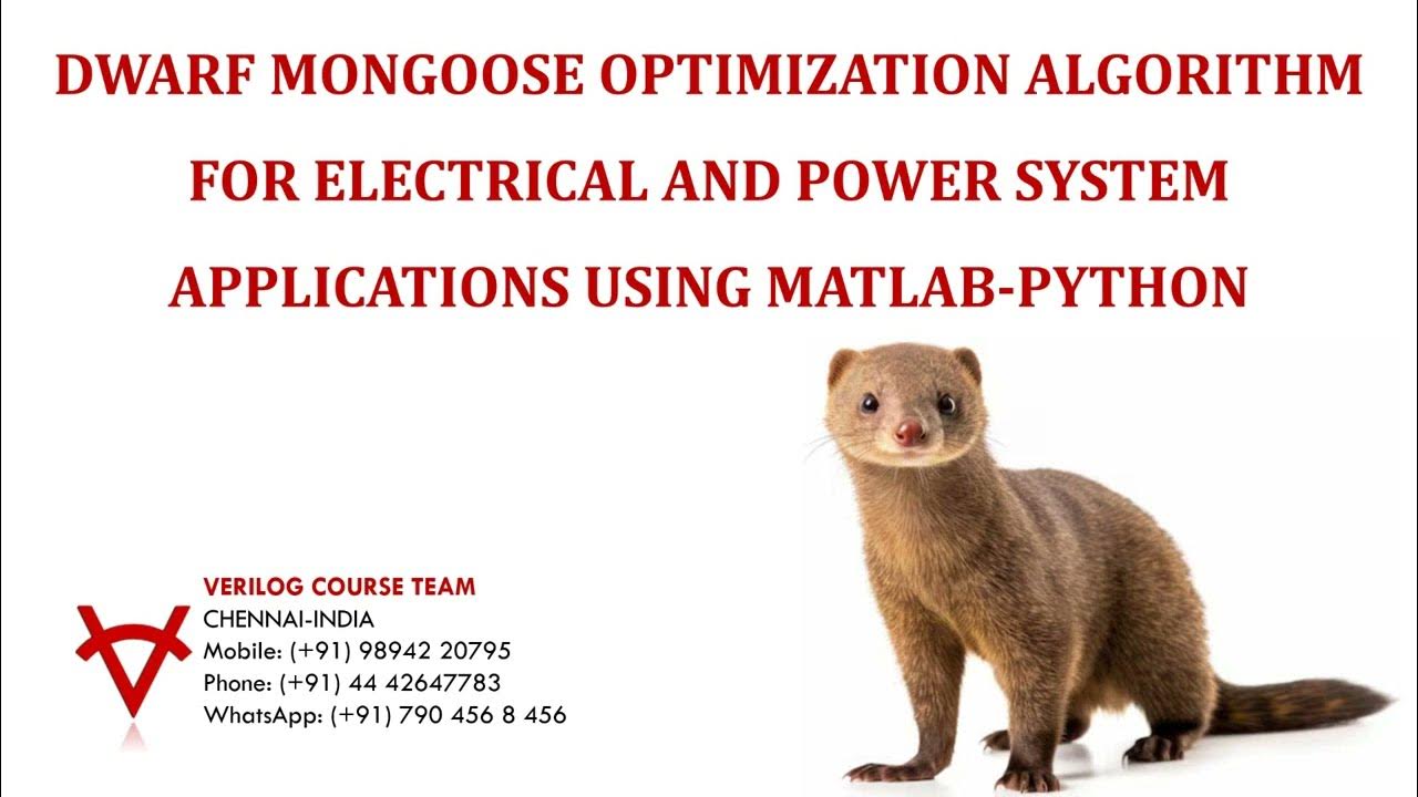 DWARF MONGOOSE OPTIMIZATION ALGORITHM FOR ELECTRICAL AND POWER SYSTEM APPLICATIONS-MATLAB-PYTHON ...