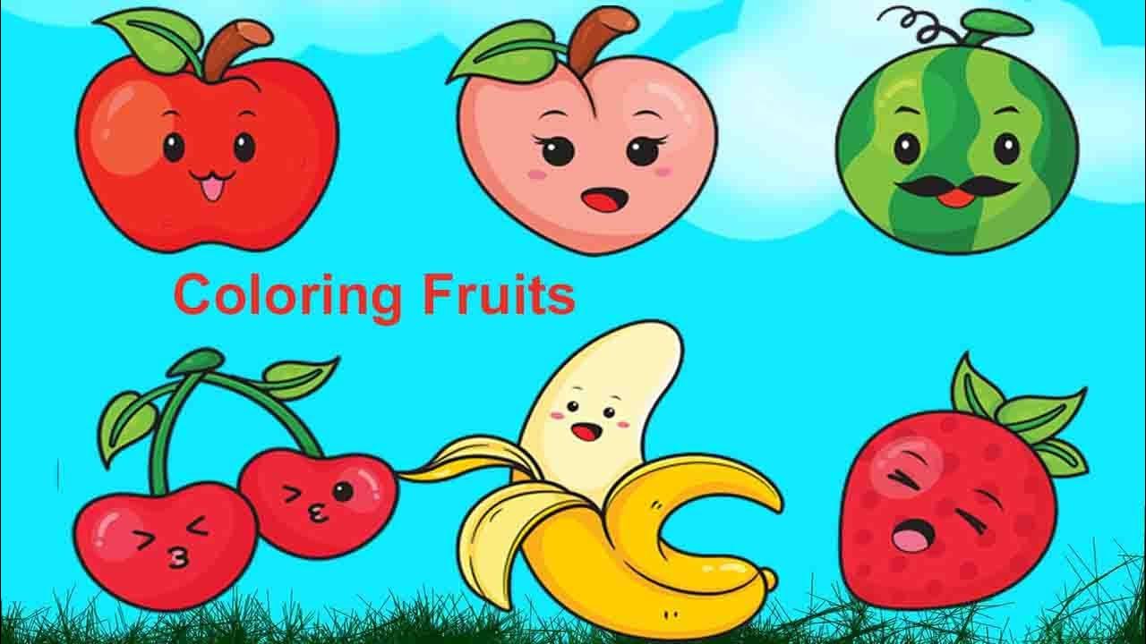 learn color fruits for kids | drwaing for toddlers | fruits for kids ...
