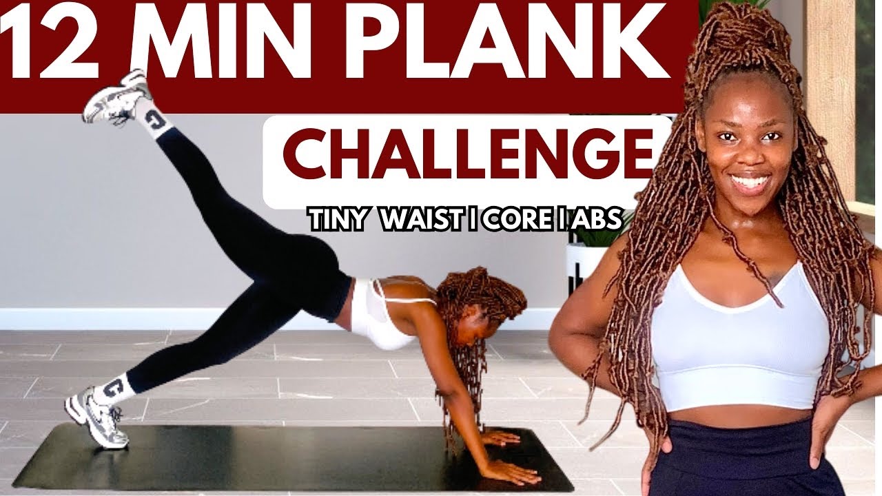 12 MIN INTENSE PLANK WORKOUT CHALLENGE FOR Tiny Waist | Core | Abs ...