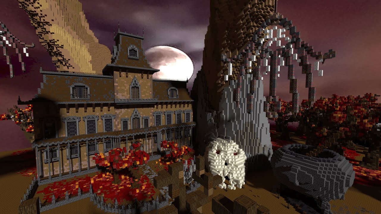 Spooky mansion | Blood Woods Coven - Minecraft Time-Lapse - YouTube