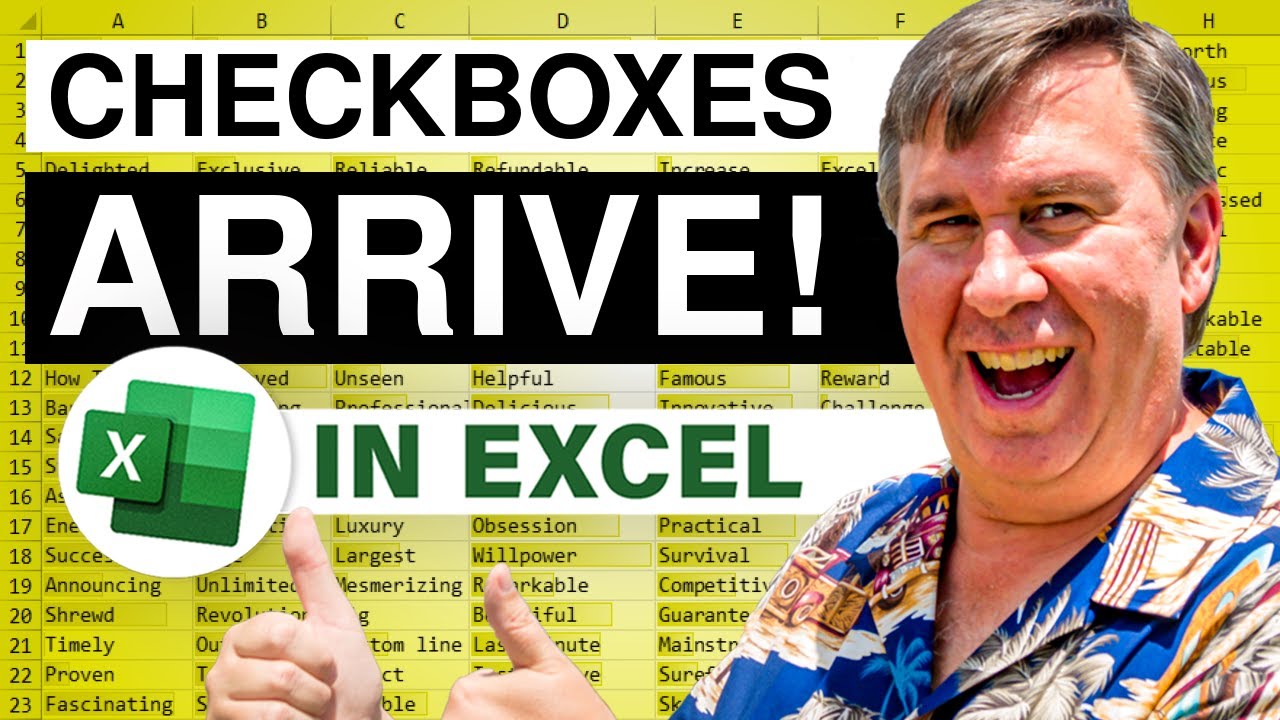 Excel - Exciting! Checkboxes Arrive In Excel - Episode 2628 - YouTube
