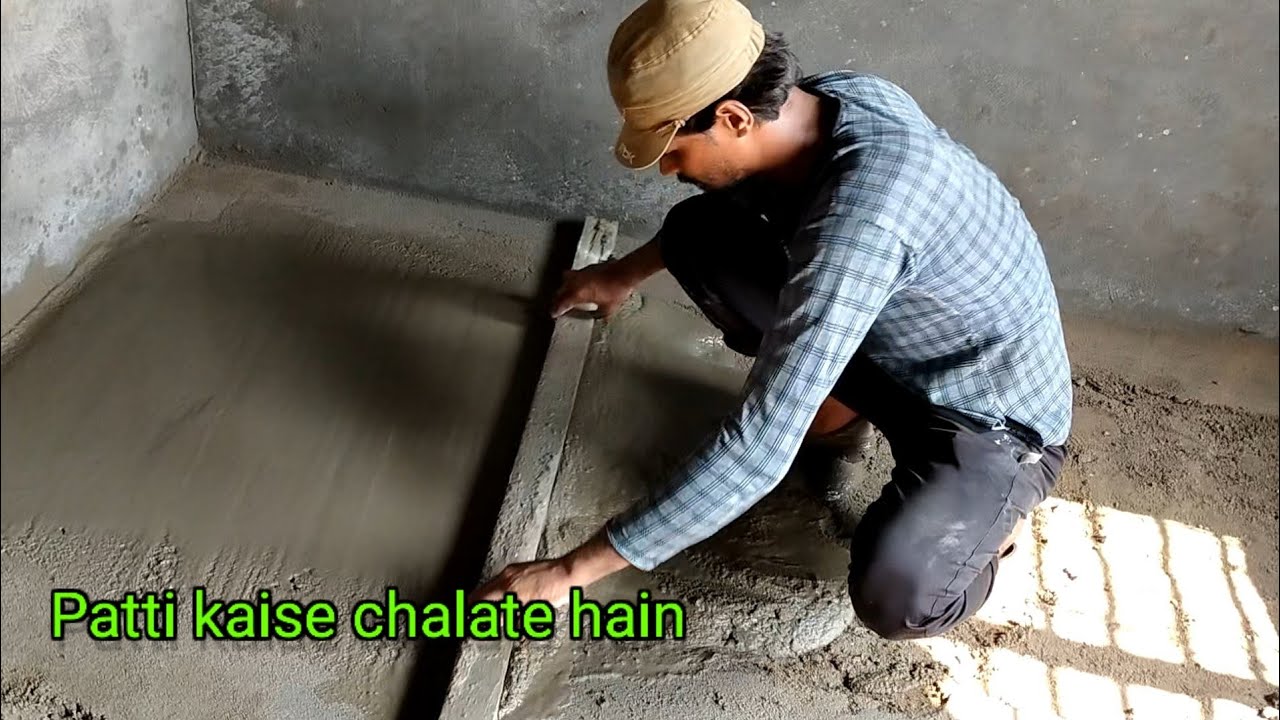 Techniques of flooring Plastering inhollow block house-using by ...