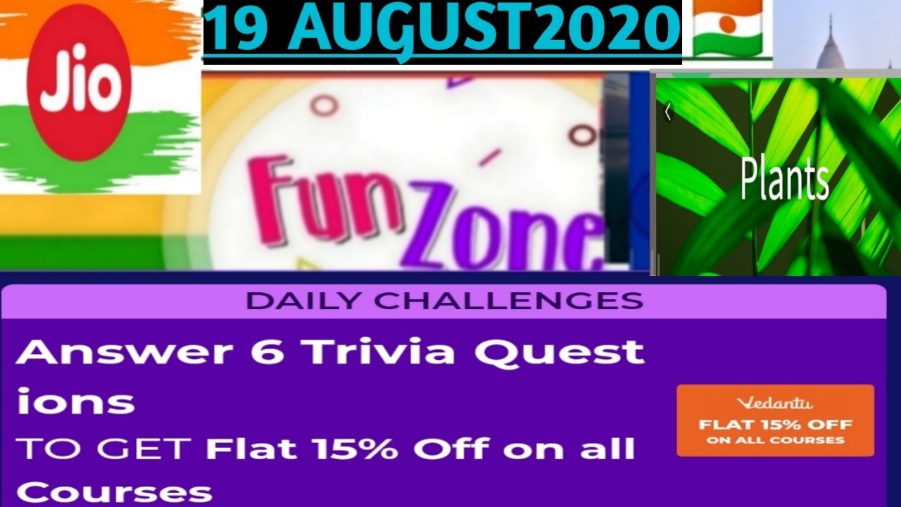 My Jio Funzone Trivia Quiz Answers Today 19 AUGUST 2020 YouTube my-jio-funzone-trivia-quiz-answers-today-19-august-2020-youtube