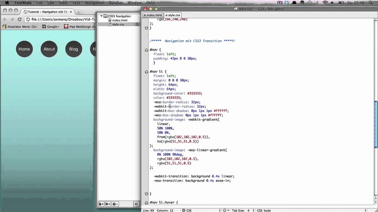 Css3 Navigation Mit Transition Youtube 9689