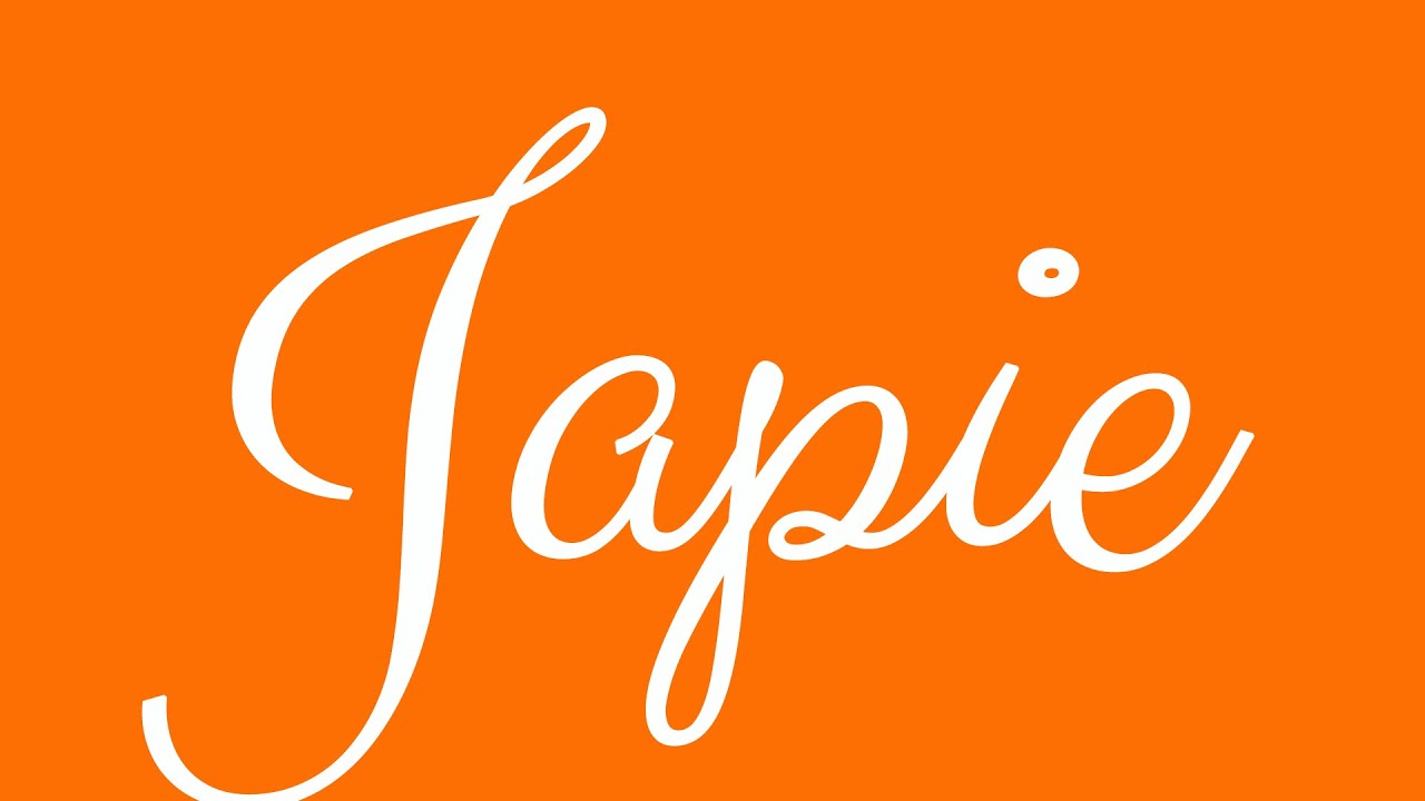 Learn how to Write the Name Japie Signature Style in Cursive Writing ...