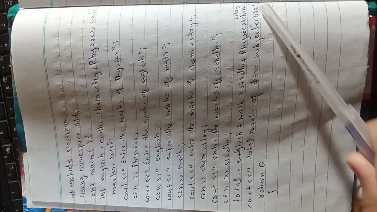 In C Enter Marks Of Five Subjects And Find Total Marks Obtained In C Enter Marks Of Five Subjects And Find Total Marks Obtained