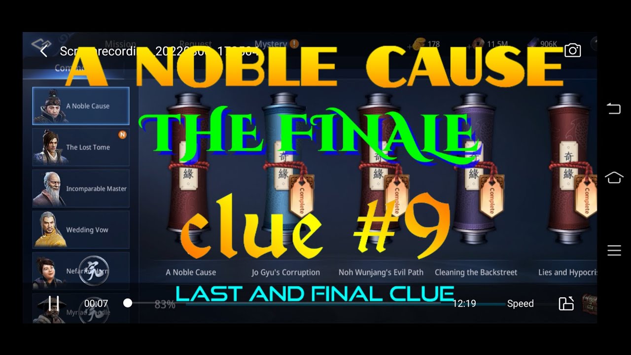 MIR4 | A NOBLE CAUSE CLUE #9 | LAST CLUE - YouTube