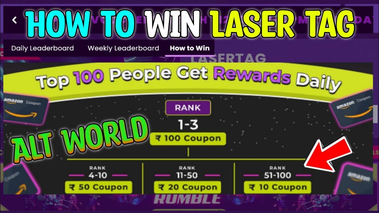 How To Win Every Laser Tag Match In Alt World And Win Daily Rewards ...