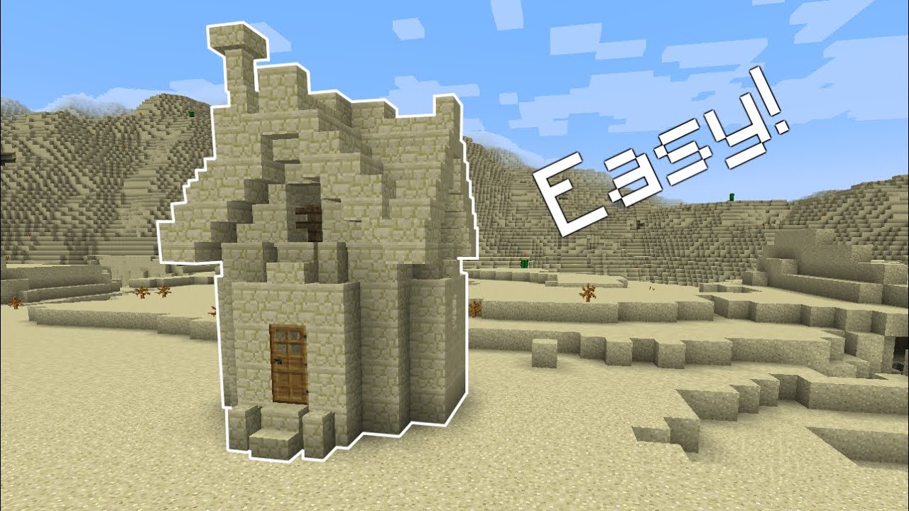 How to build a Minecraft desert starter house - YouTube