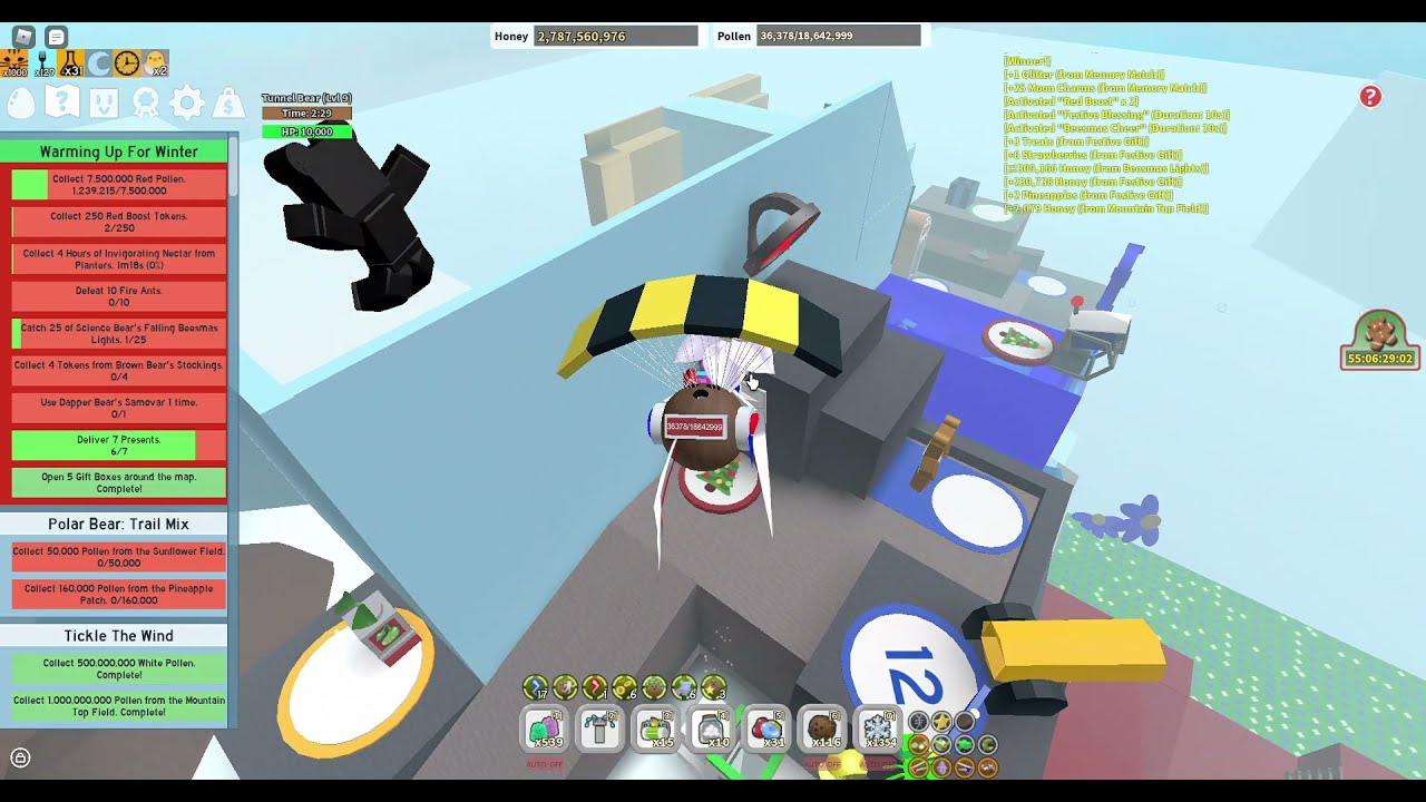 ayo shadow bear got hops (roblox bee swarm simulator) - YouTube