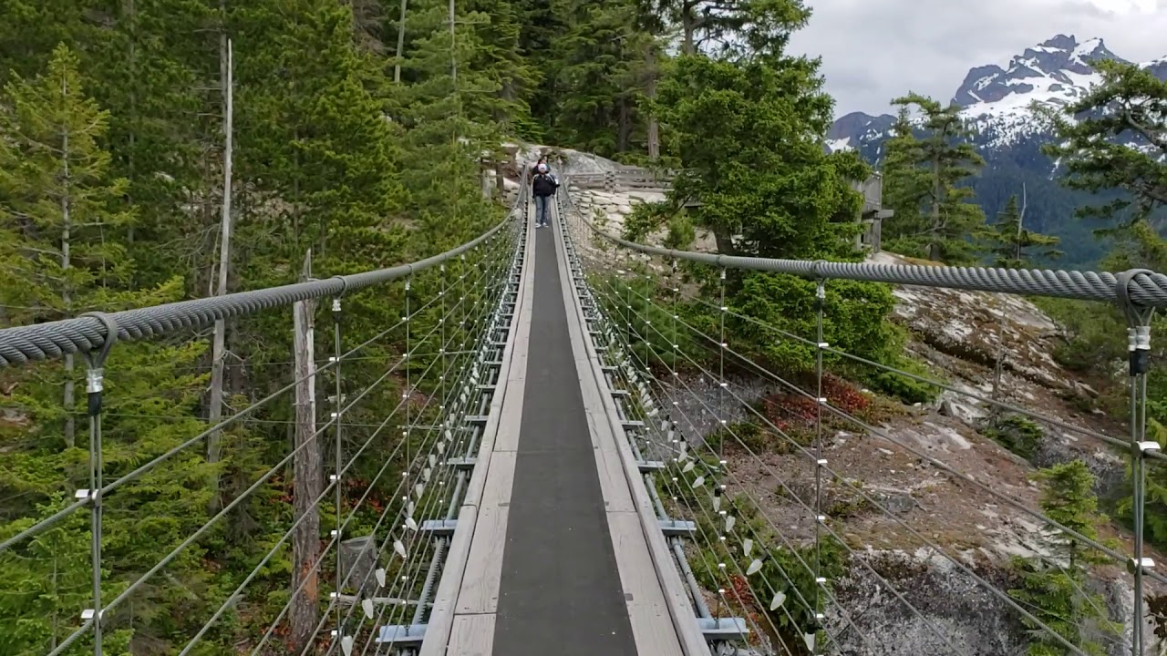 Sky Pilot Suspension Bridge, on top of Sea to Sky Gondola peak, Canada ...