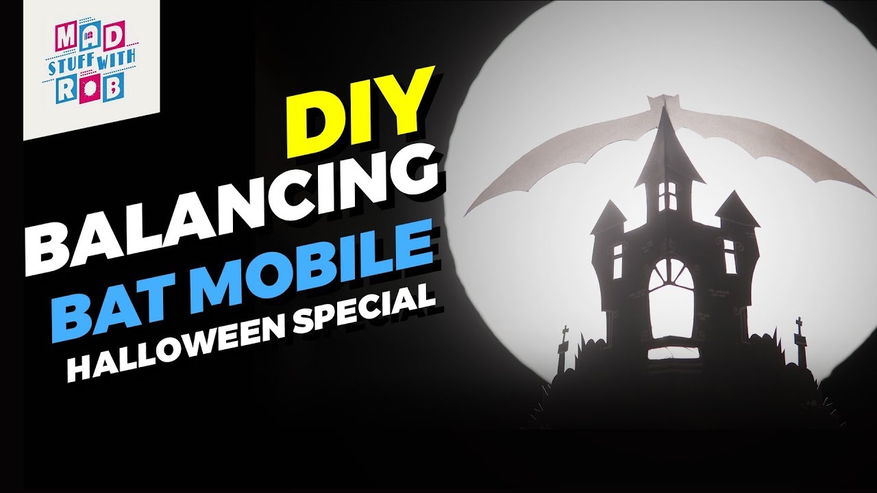How to make a Balancing Bat Mobile | Halloween Special - YouTube