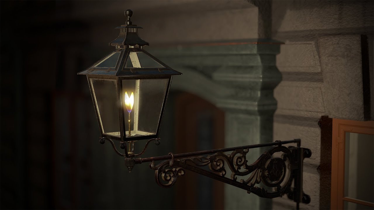 GAS LAMP 1853 3D-model - YouTube