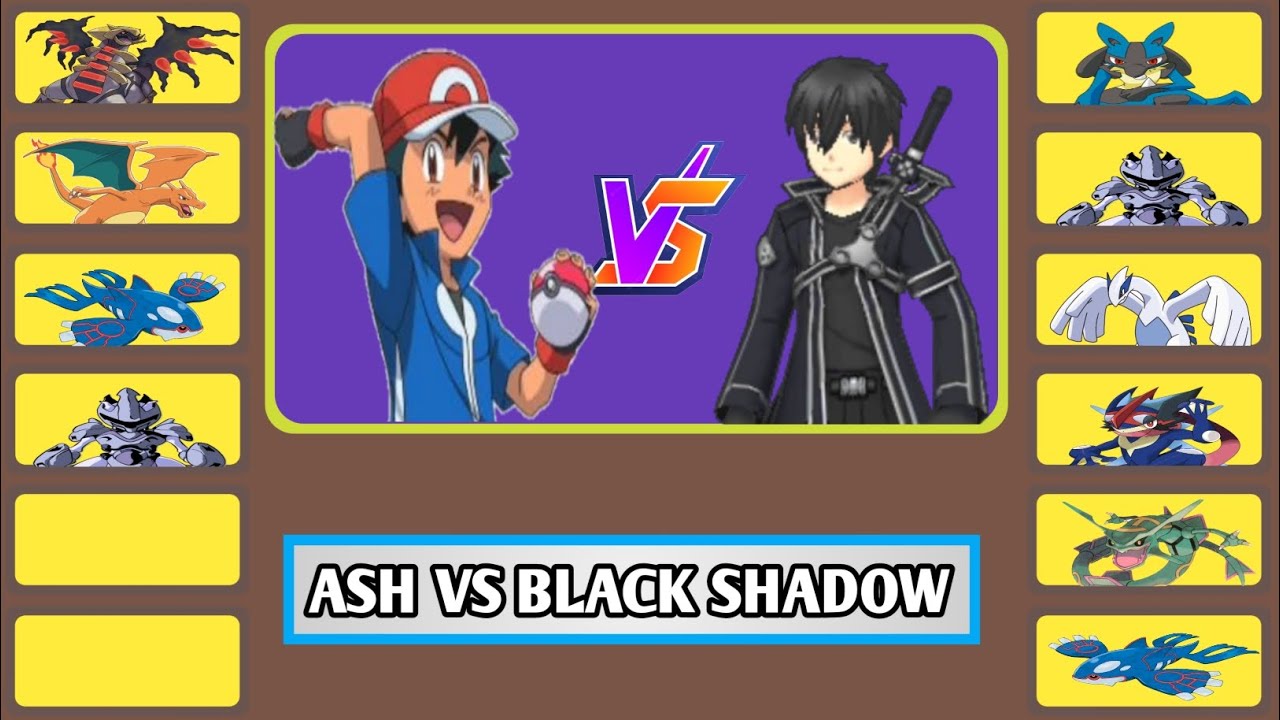 Ash vs Black Shadow Full Pokemon Battle in Monster Honor Fight - YouTube