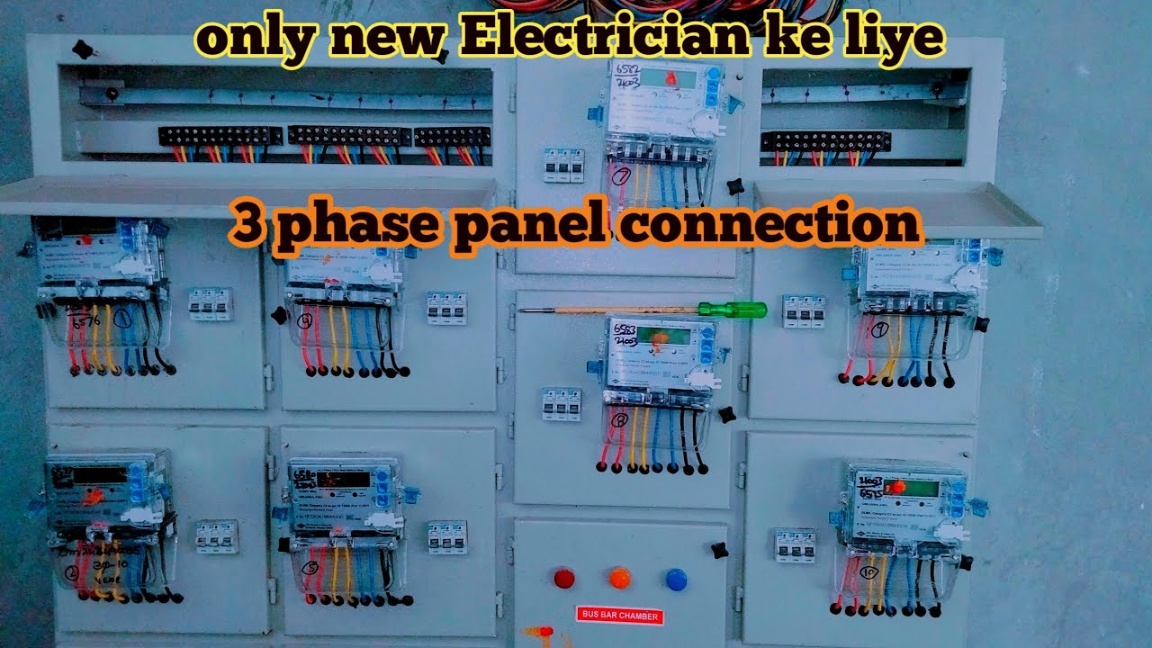 3 Phase panel connection kaise karen / 3 Phase panel installation ...
