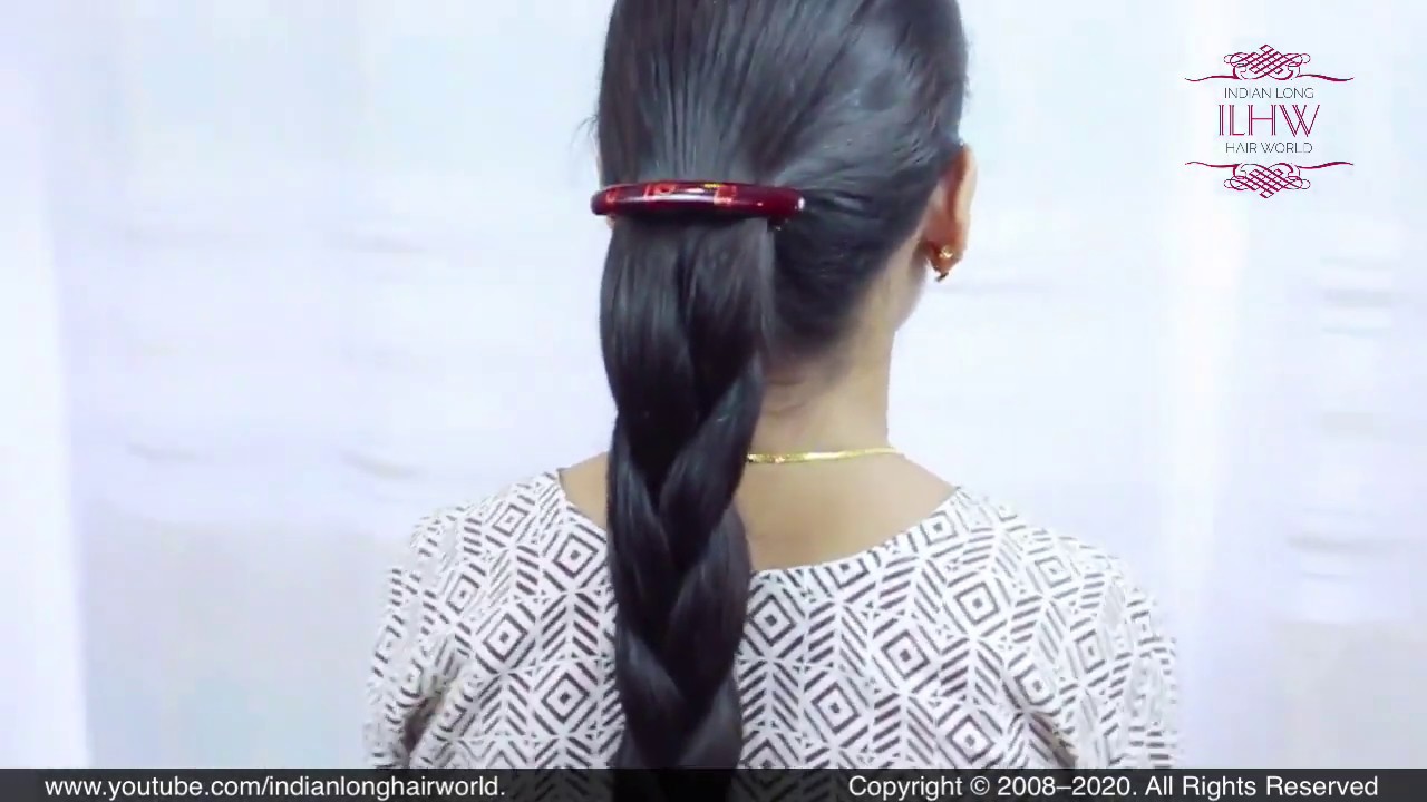 ASMR Clipped Braid | How To Make Clipped Braid With long Hair Using ...