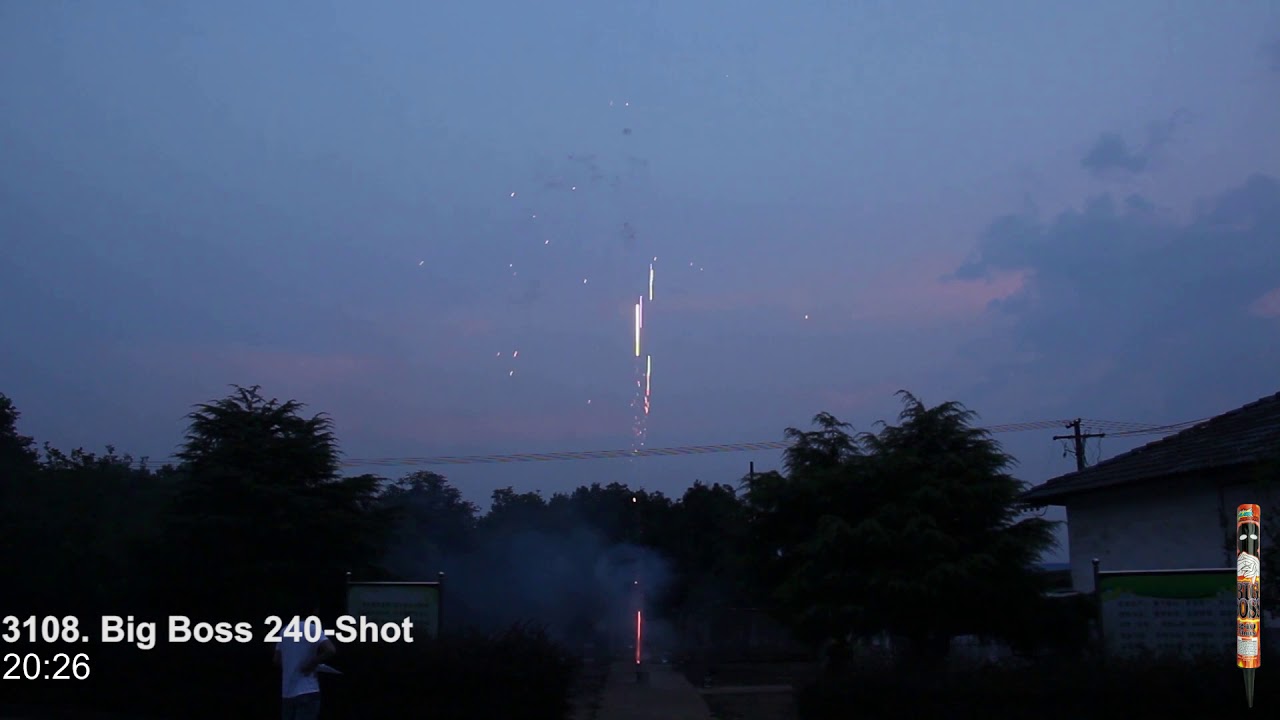 ALA-D1434 3108. Big Boss 240-Shot- ALAMO Fireworks - Roman Candle - YouTube