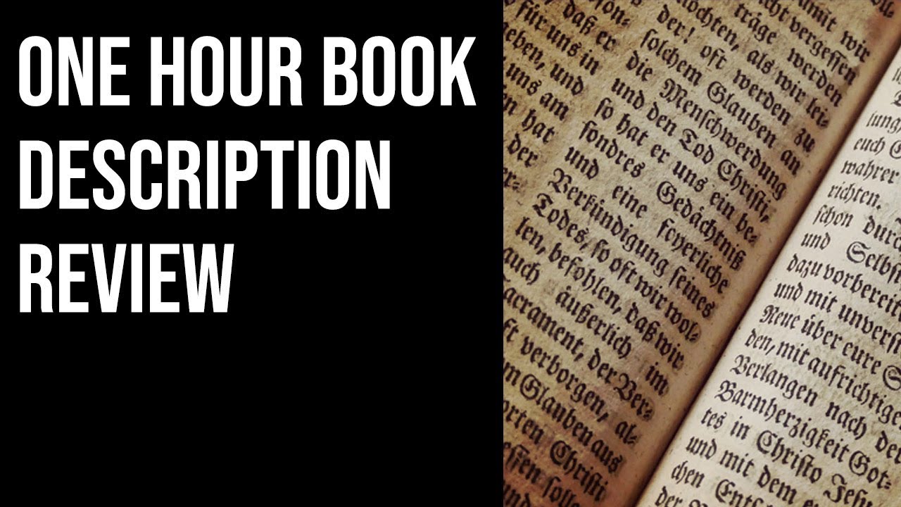 One Hour Book Description Review - YouTube