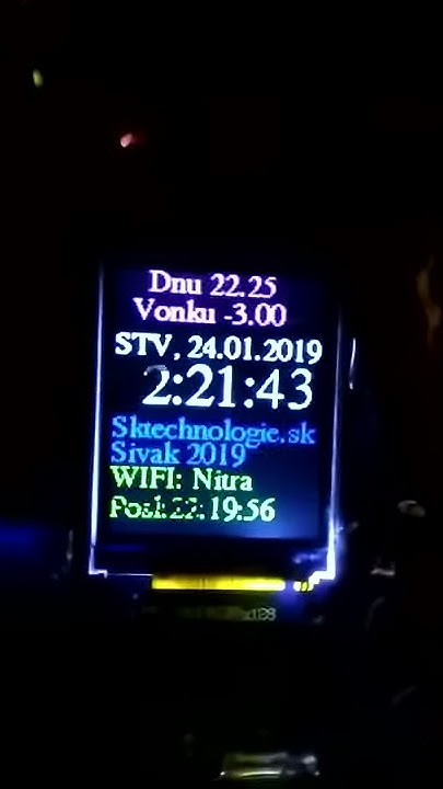 Node mcu st7735 1.77 inch lcd weather station with internet - YouTube