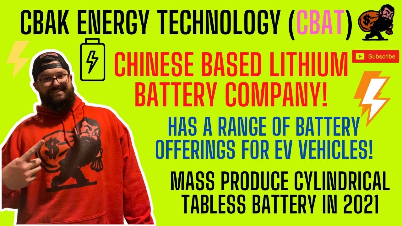 CBAK Energy Technology (CBAT) Chinese EV lithium battery company! Major ...