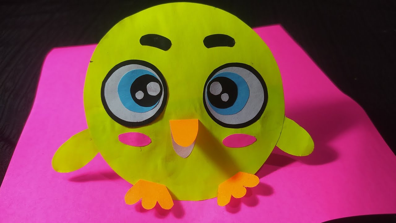DIY Mainan Anak Ayam Lucu | Paper Craft Cute Chick - YouTube