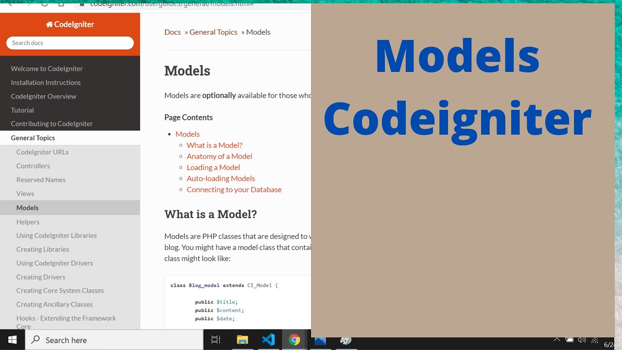 Tutorial Codeigniter 8 Models Codeigniter Youtube