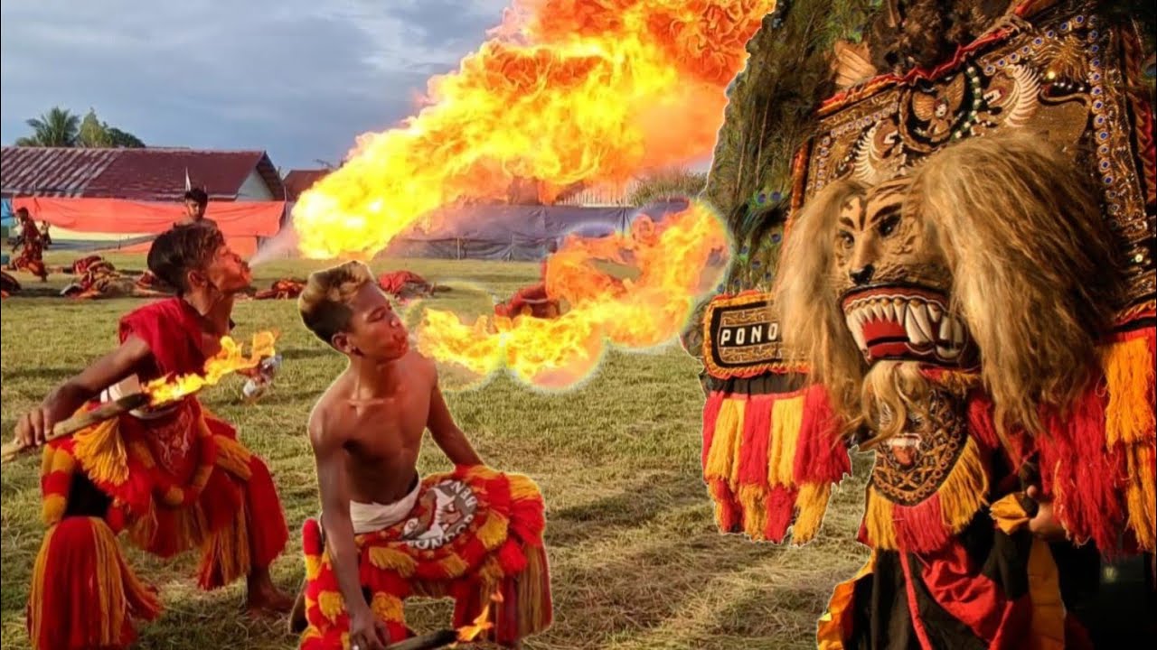 Heboh Menegangkan & Lucu Abisss‼️ Atraksi Reog Diseret Mobil & Semburan ...