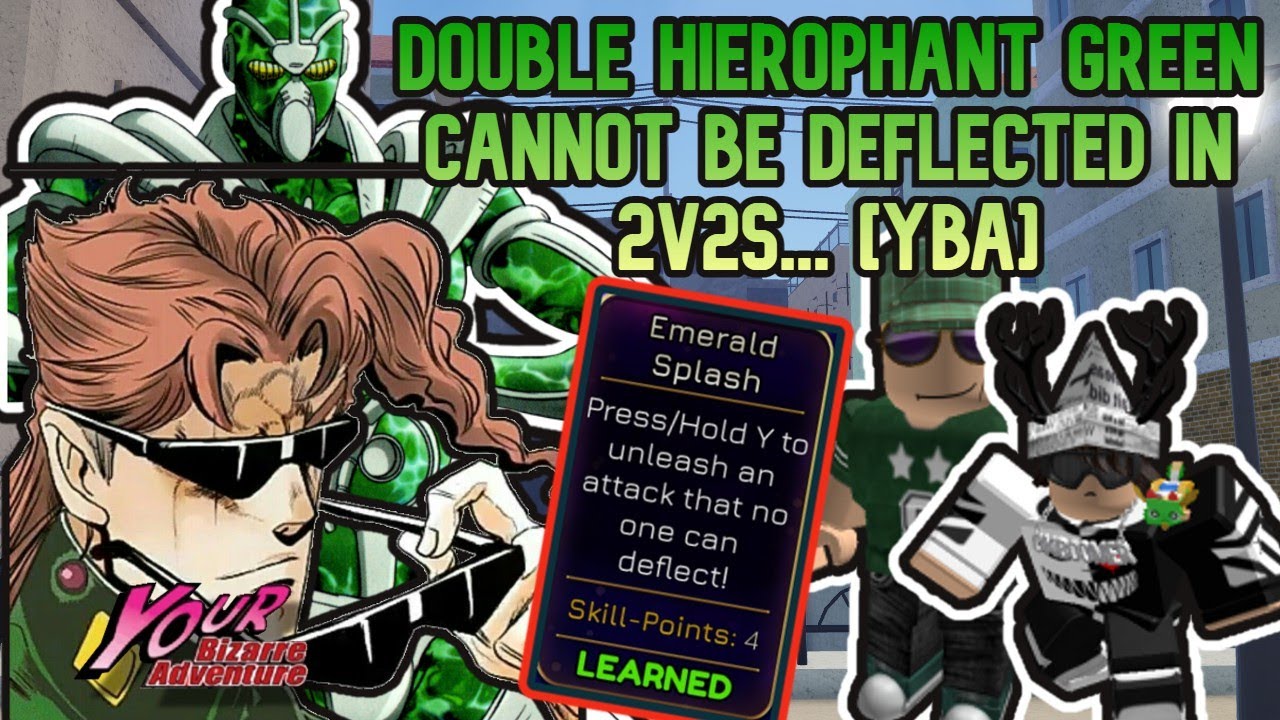 [YBA] Double Hierophant Green CANNOT BE DEFLECTED In 2v2s... - YouTube