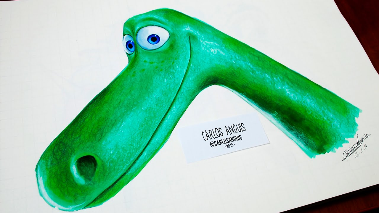 Drawing Arlo the good Dinosaur (Dibujando a Arlo) - YouTube
