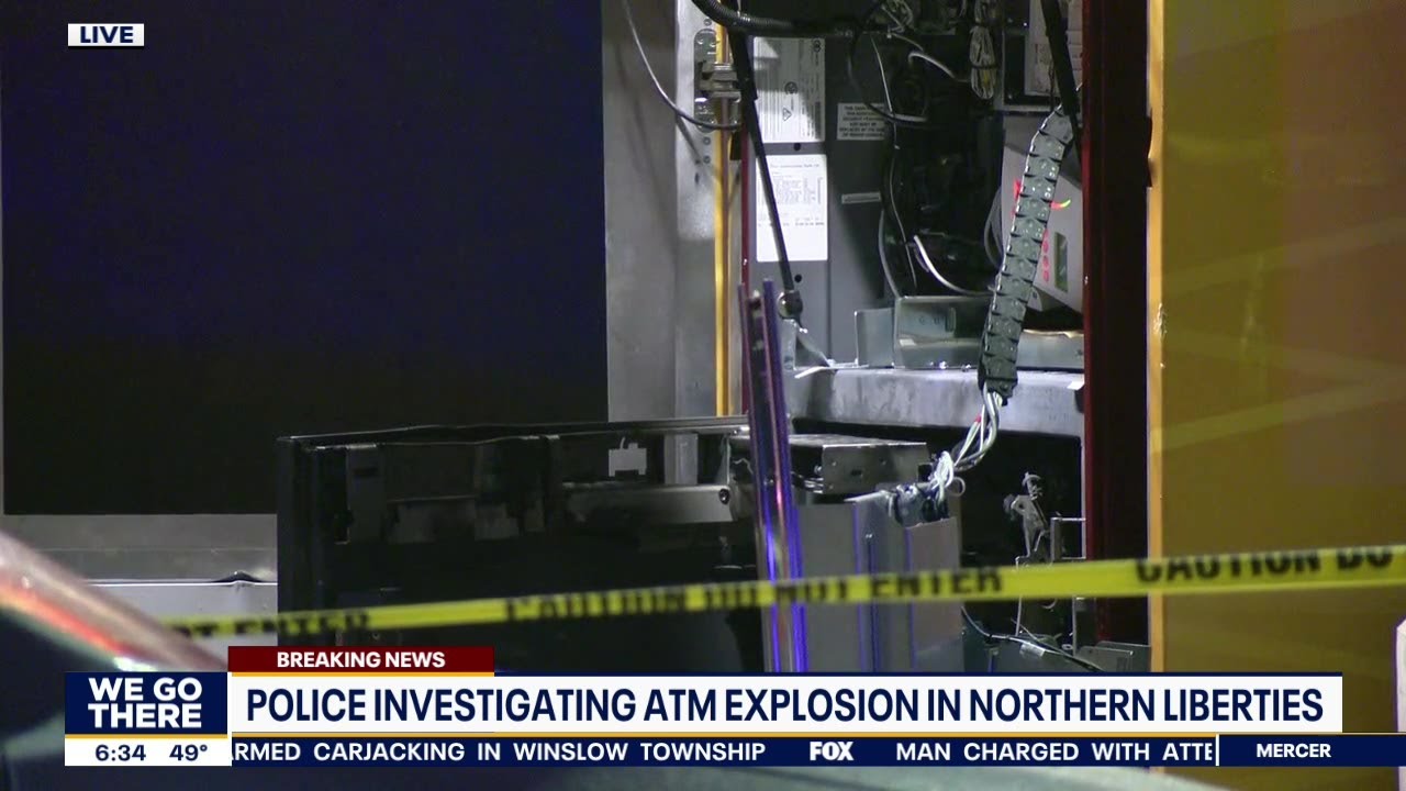 Cash taken after ATM explosion in Philadelphia, police say - YouTube