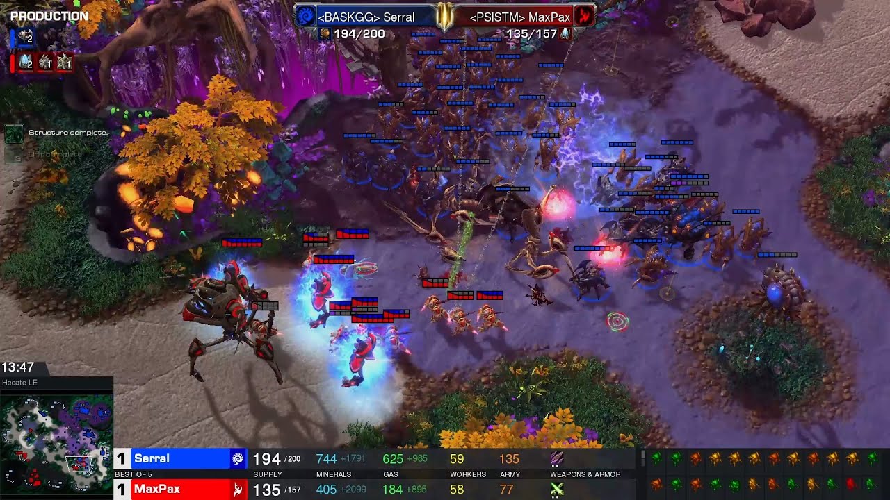 Starcraft II October 2023 PiG Oct18 MaxPax(P) v Serral(Z) Game 2 MAPS ...