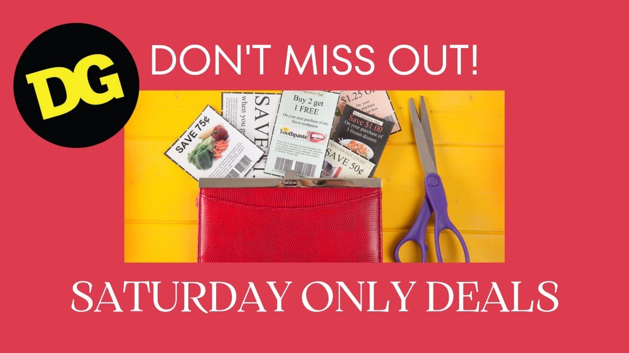DG Saturday Coupon Deals for August 3, 2024 - YouTube