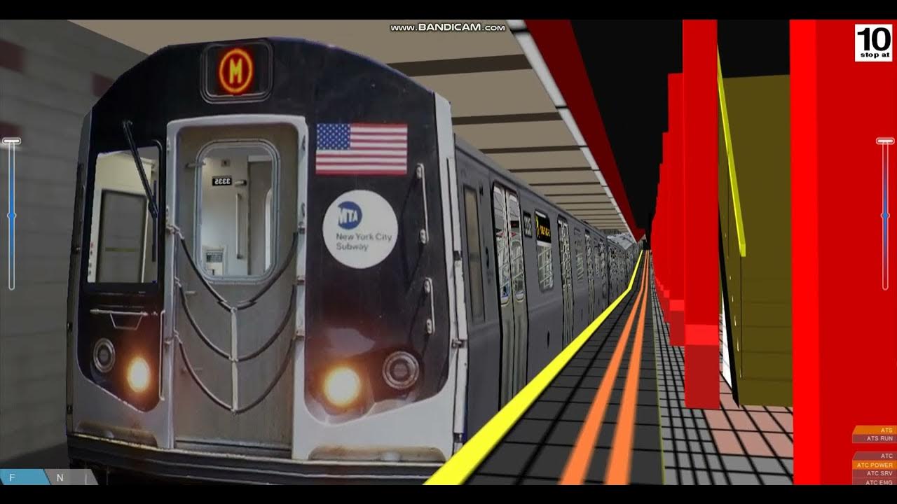 Openbve R179A V7 M train arriving & departing at 34th Street Herald square - YouTube
